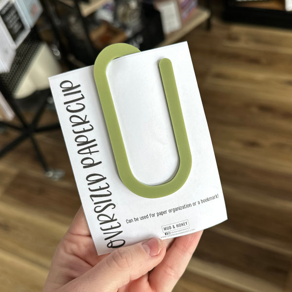 Olive Green Oversized Paperclip – Mud & Honey - Salon & Boutique